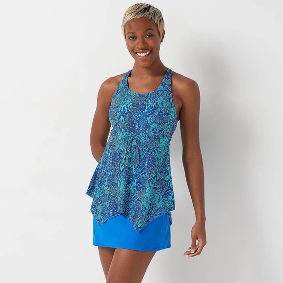 Denim&Co | Swim | Denim Co Beach 2 Piecetankini Bathing Suit New | Poshmark